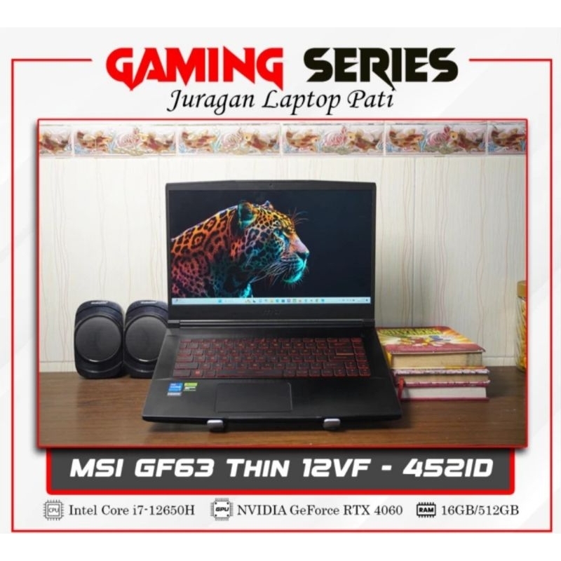 Jual Laptop Gaming MSI GF63 Thin 12VF Core I7 12650H 16gb/512gb Nvidia RTX 4060 8gb Murah ...