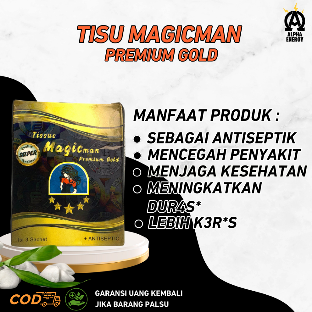 Jual Tisu Magic Super Magic Man Premium Gold Antiseptic Tisu Mejik ...