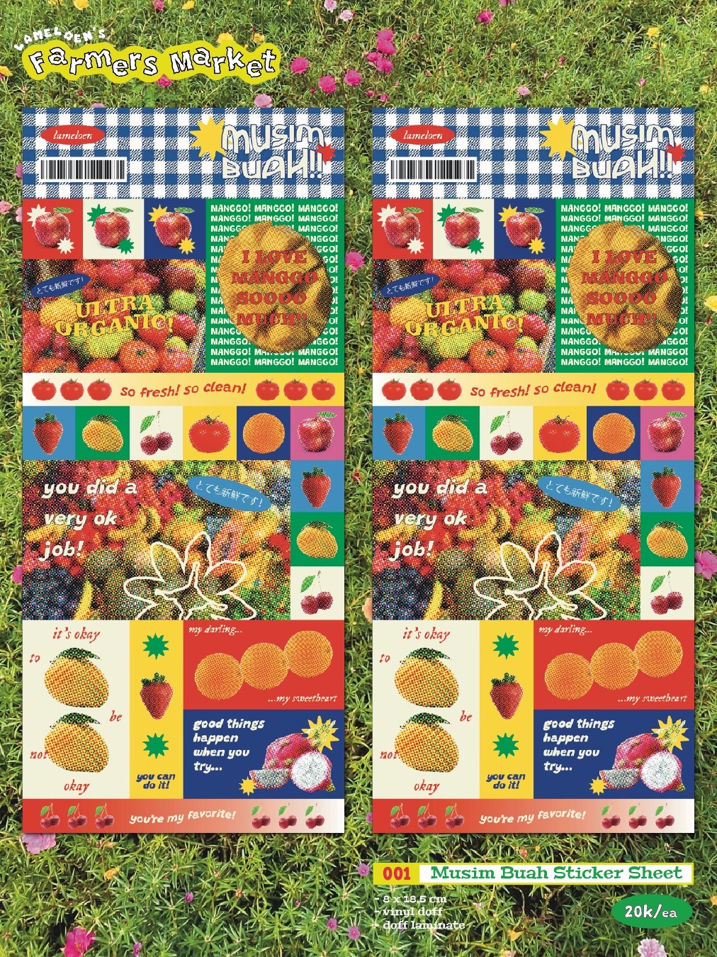 Jual Lameloen's Farmers Market - Musim Buah Sticker Sheet | Shopee ...