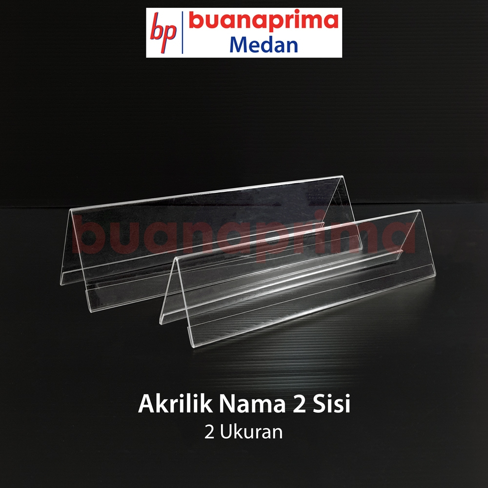 Jual AKRILIK NAMA 2 SISI 26 dan 30 cm Tempat Name Plate Acrylic ...