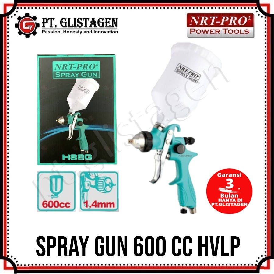 Jual Spray Gun HVLP 600 cc Semprotan Angin Cat NRT PRO H88G | Shopee ...