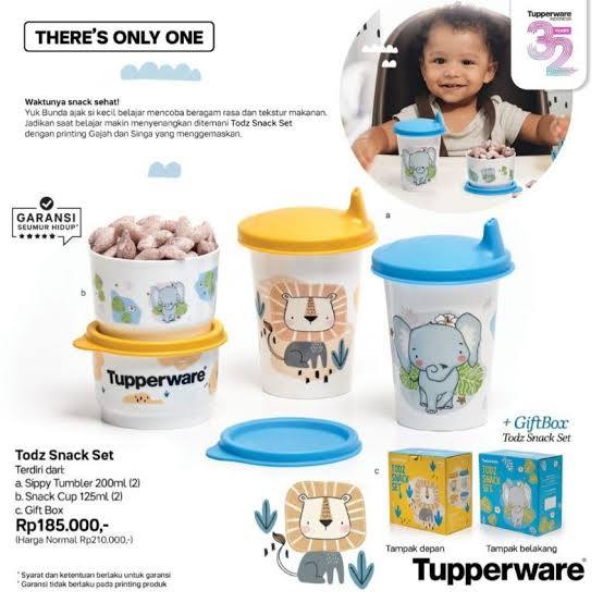 Jual TUPPERWARE FLASH SALE - Todz Snack Set - Piranti wadah snack dan minum bayi - PROMO HANYA ...