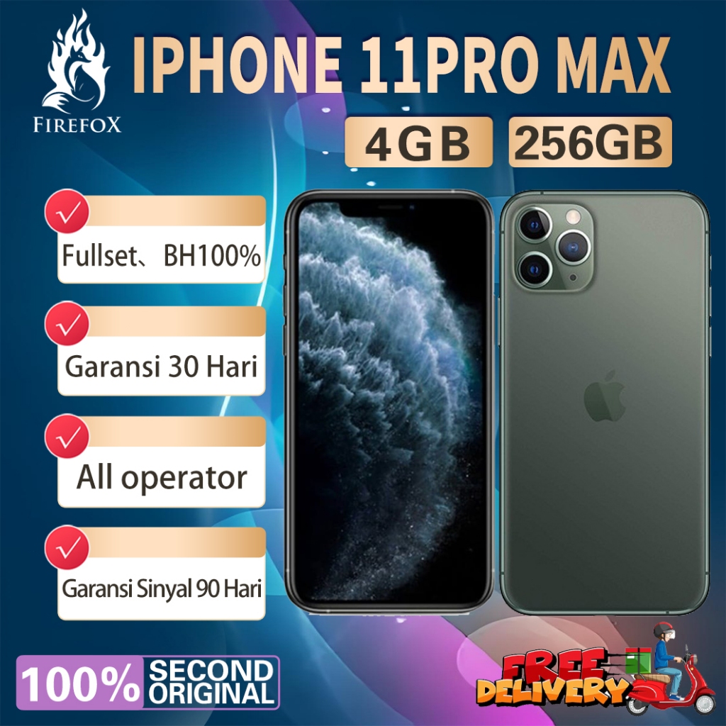 Jual iPhone 11Pro Max 256GB Second Original100% 6.5"OLED-Ori Fullset Perfect Kondisi Mulus Like ...