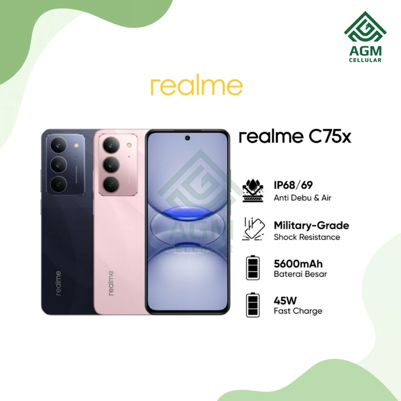 Jual HANDPHONE REALME C75X RAM 8GB/128GB (Oceanic Blue & Coral Pink ...