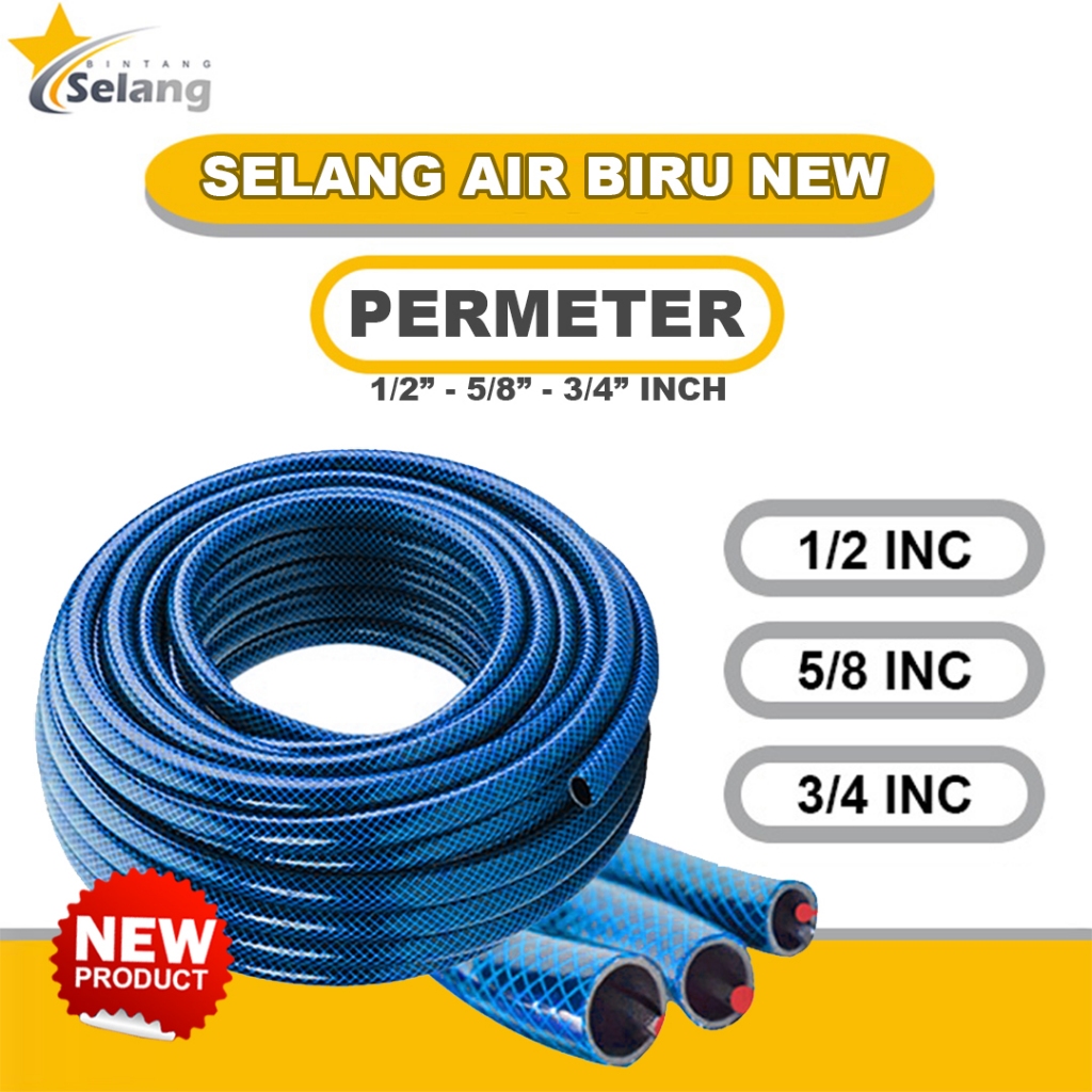 Jual BINTANG Sampel Selang Air 1/2 5/8 3/4 Inch Permeter Selang Air Serat Benang Anti Lumut ...