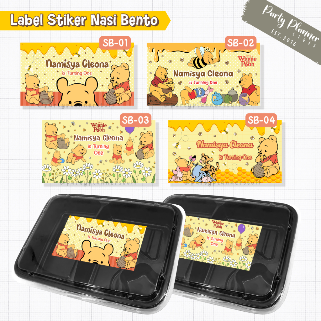 Jual Stiker box bento / label stiker ucapan ulang tahun box bento ...