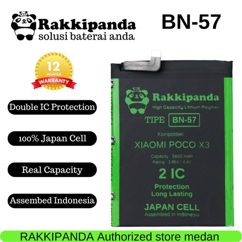 Jual Baterai Rakki Panda Redmi BN57 Poco X3 / Poco X3 Pro / Poco X3 NFC ...