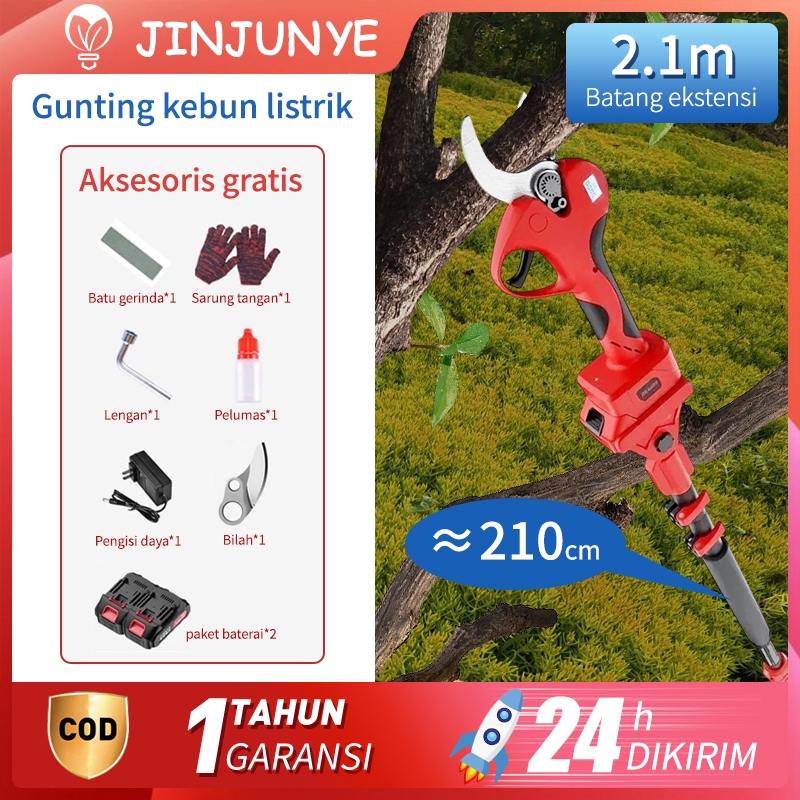 Jual Gunting taman listrik 1Set termasuk 2.1m tiang/ekstensi /2baterai ...