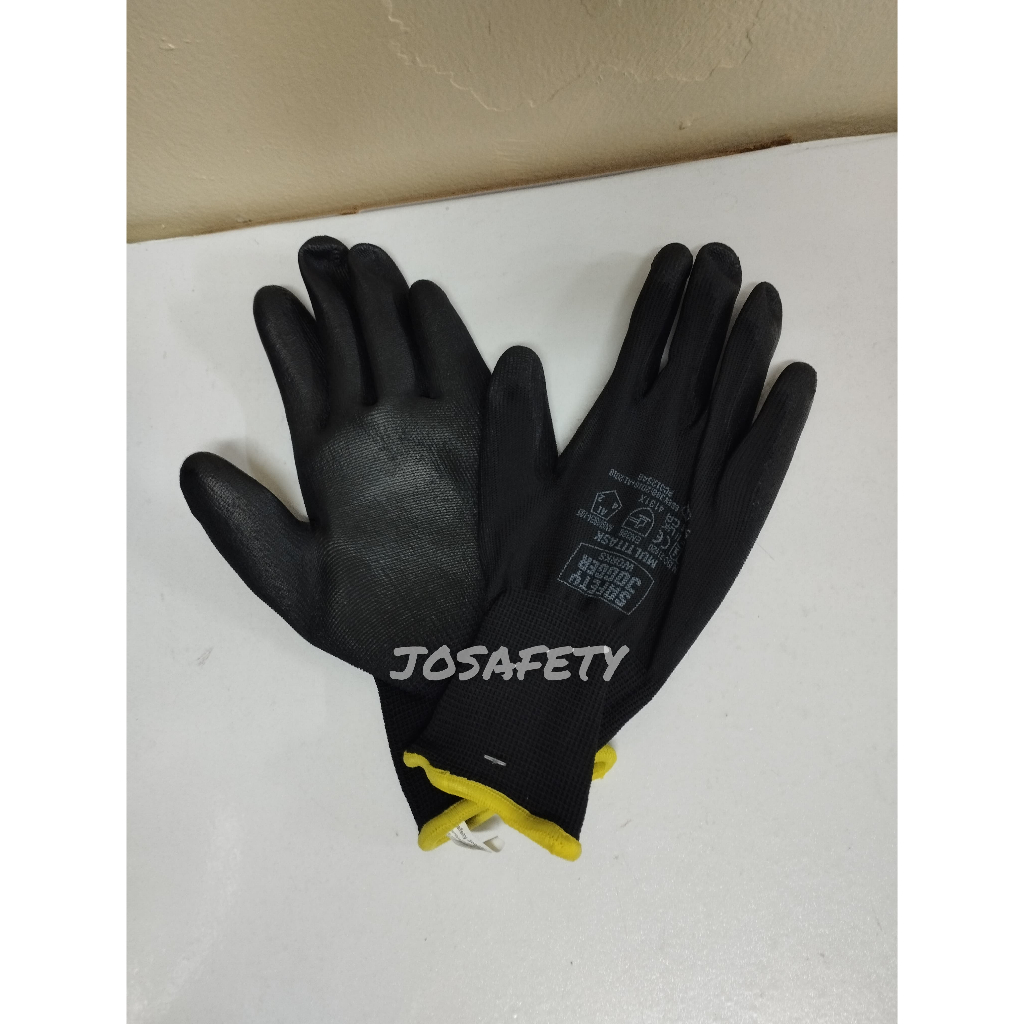 Jual Safety Jogger Glove Multitask Black and White 4131 kelipatan 5 (50 ...