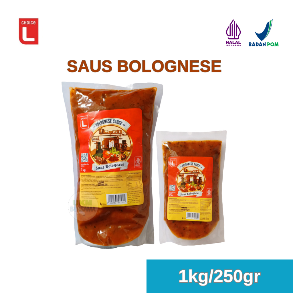 Jual Choice L Saus Bolognese Saos Pasta Spaghetti 1kg/250gr | Shopee ...