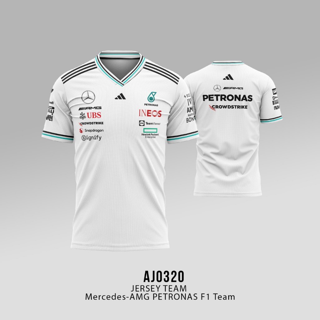 Jual Jersey Team Mercedes-AMG Petronas F1 Team Jersey Premium | Shopee ...