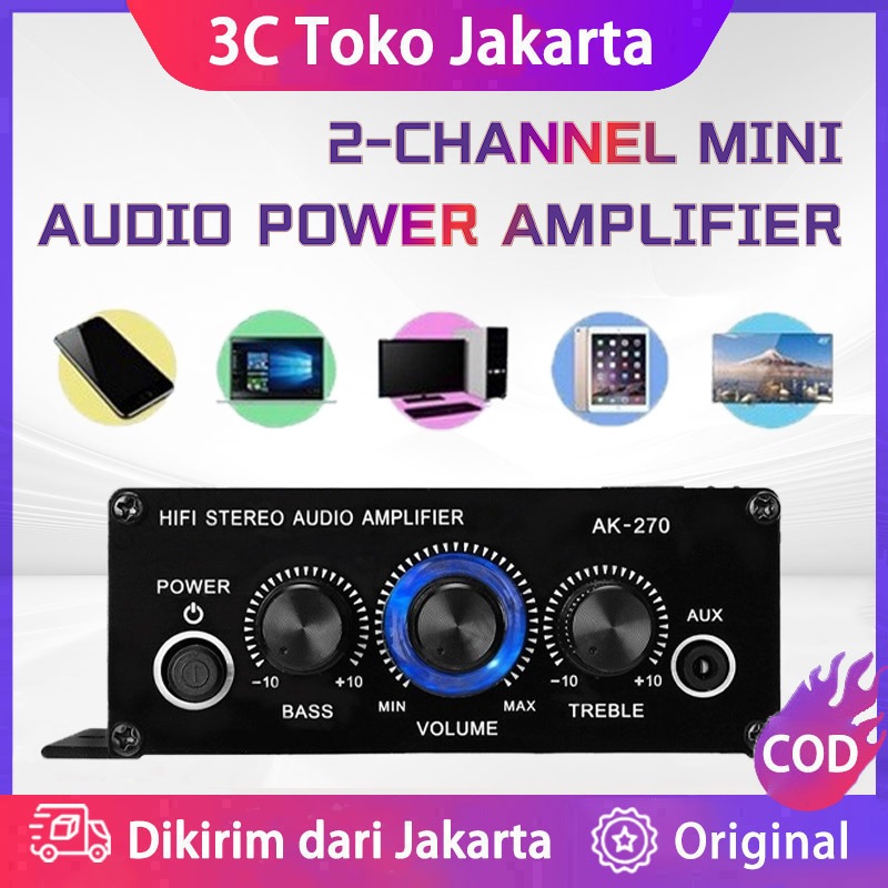 Jual Ampli Mini AK160/AK270 Power Amplifier Bluetooth Stereo Karaoke ...
