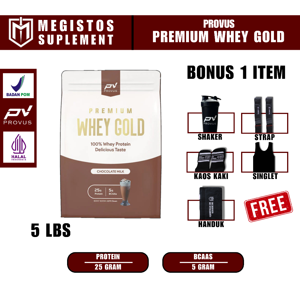 Jual Provus Premium Whey Gold 5Lbs 5Lb Whey Protein Concentrate 3 ...