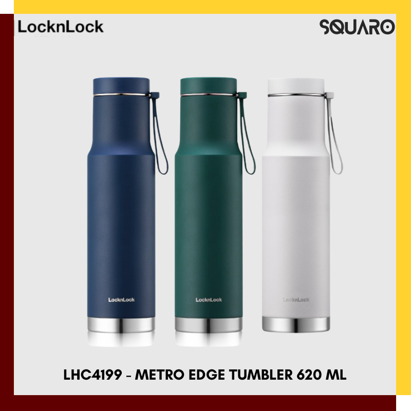 Jual SQUARO - LocknLock Exclusive Metro Edge Tumbler 620ml - LHC4199 - Termos Air Minum Panas ...