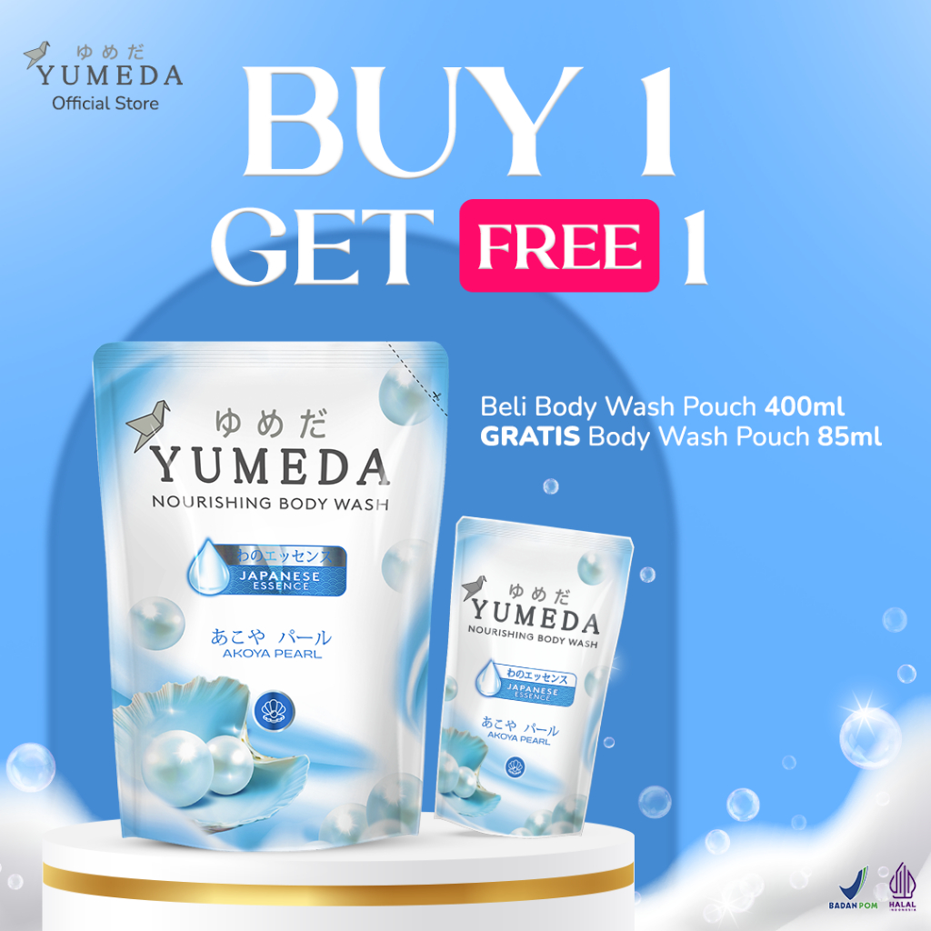 Jual [BUNDLING] YUMEDA Nourishing Body Wash Akoya Pearl Pouch 400mL ...