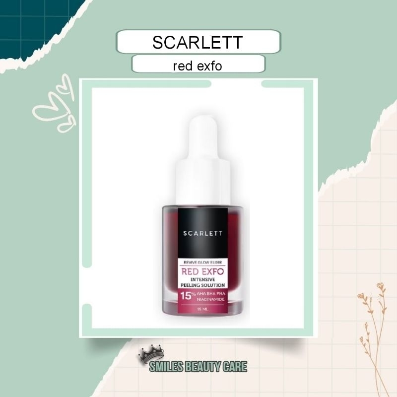 Jual SCARLETT WHITENING Revive Glow Elixir Red Exfo Intensive Peeling ...
