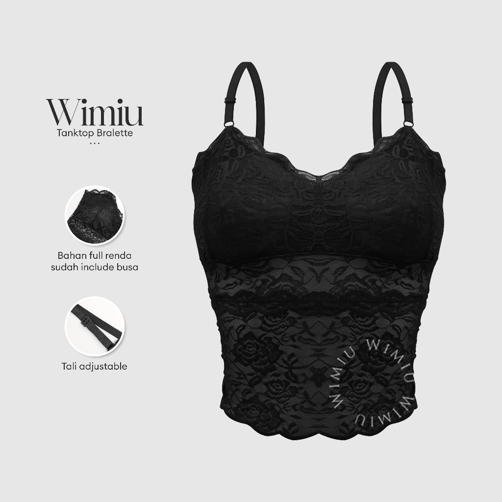 Jual WIMIU Tanktop Bralette Bra Busa Renda Lace Brukat Tank Top Singlet ...