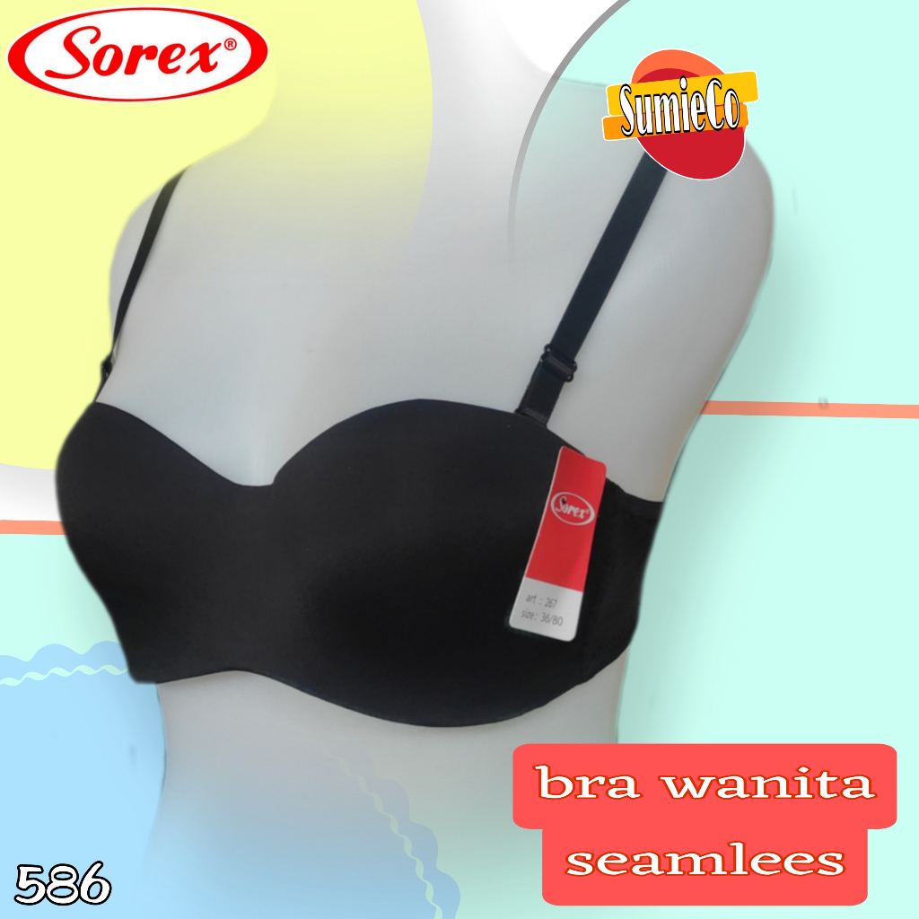 Jual SM586 Sorex Bra Busa Tipis Ada Kawat Bh Push Up Seamless Cup B ...