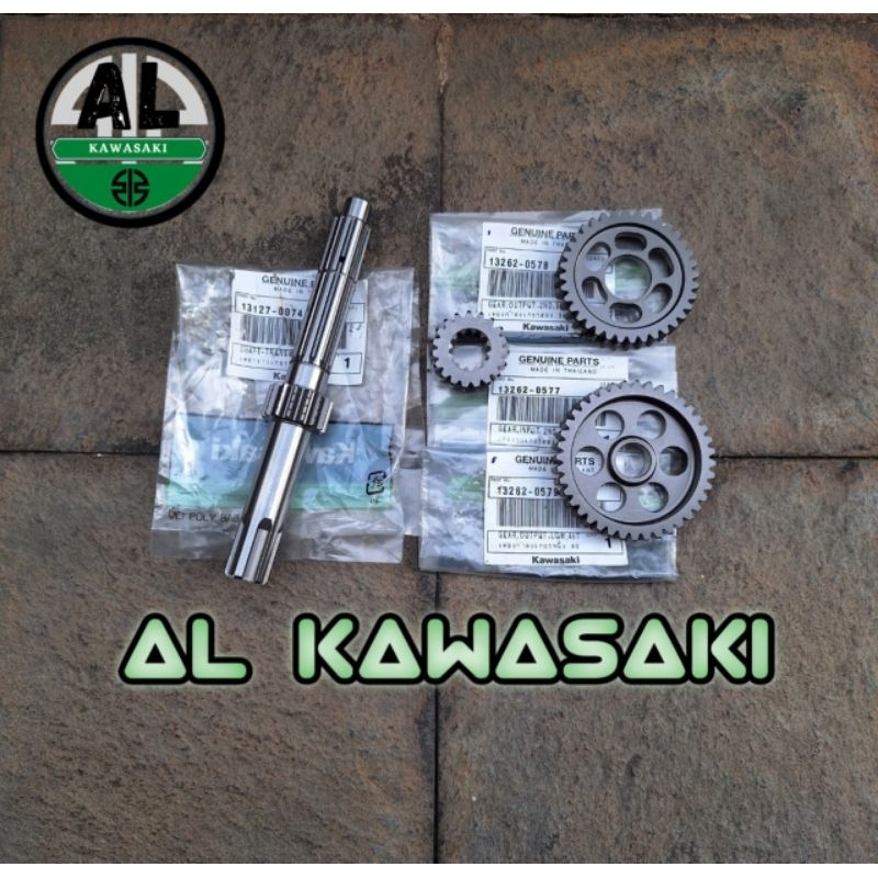 Jual gear gir gigi rasio 1 dan 2 set as rasio kawasaki klx 140 klx140 ...