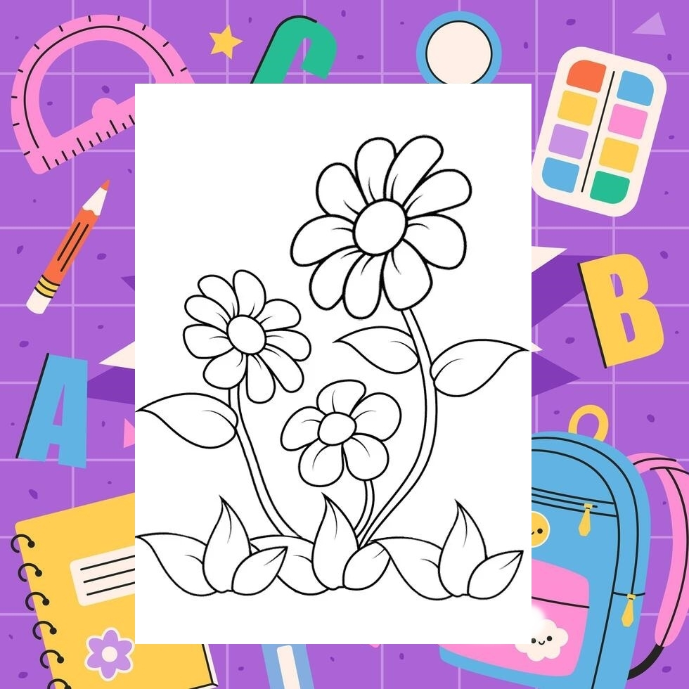 Jual Gambar Mewarnai anak tema Bunga | Shopee Indonesia