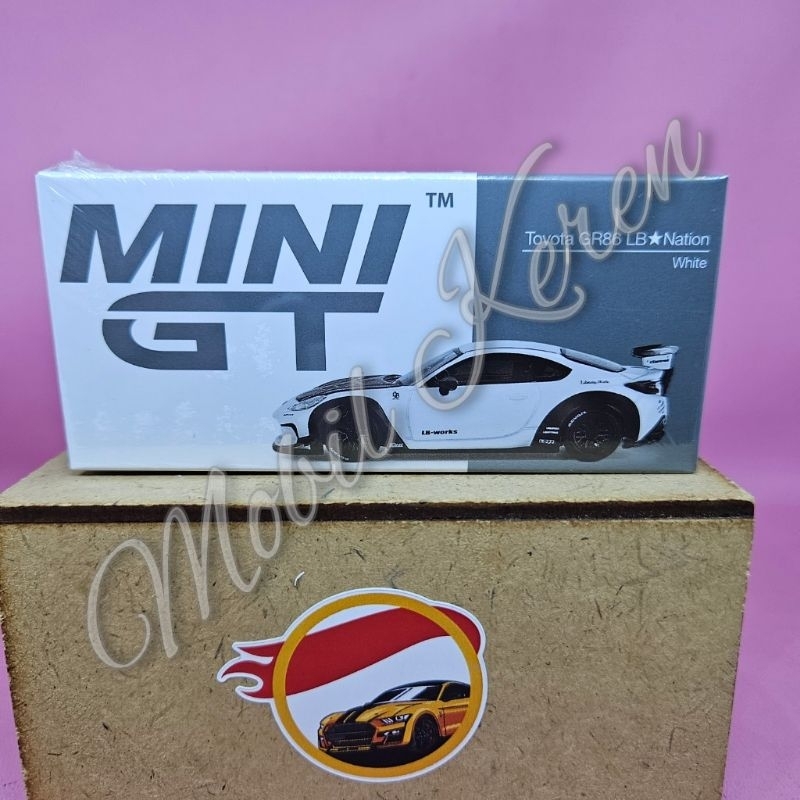 Jual Diecast Mini GT Liberty Walk Toyota GR86 LB Nation white ban karet | Shopee Indonesia
