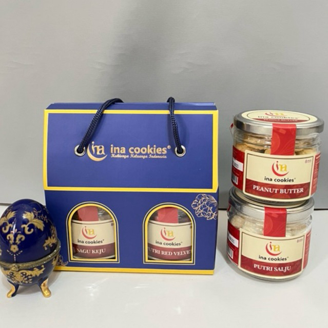 Jual Hampers - Gable Jar kaca isi 2 Ina Cookies Kue kering lebaran ...