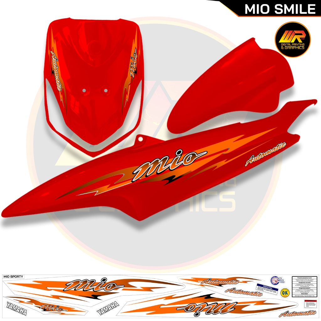 Jual Striping Mio Smile Simpel Motif Lis New Design Transparan Bahan ...