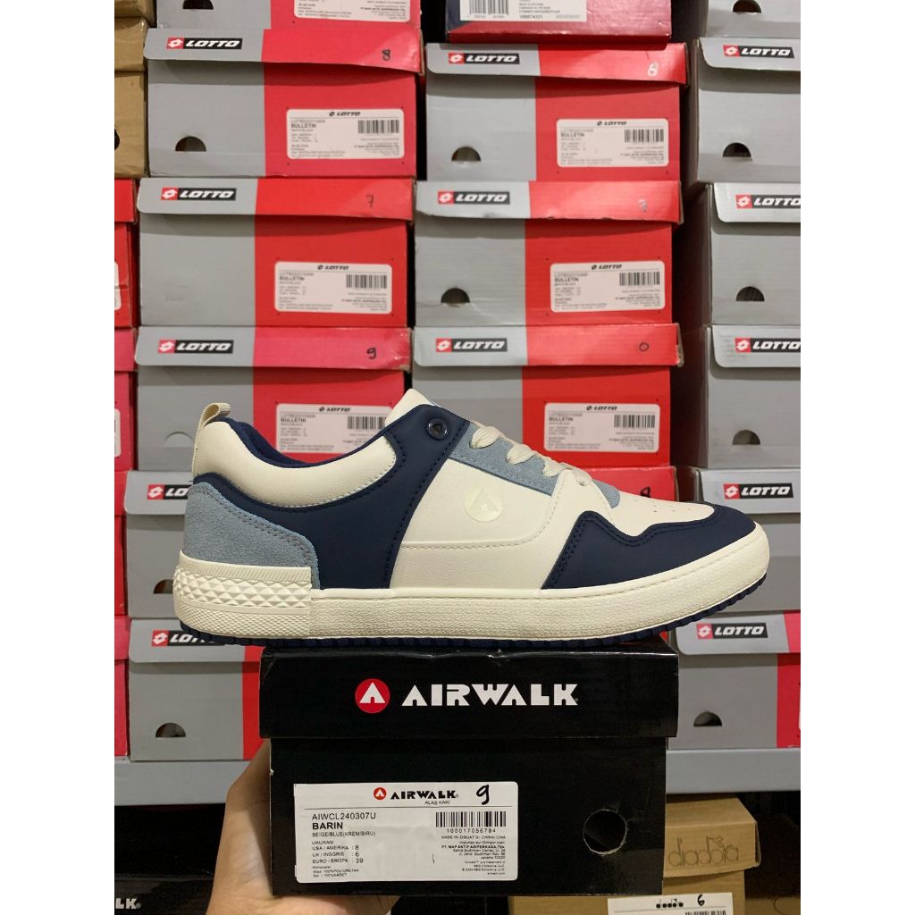 Jual Airwalk Barin Beige/Blue Sepatu Unisex Original | Shopee Indonesia