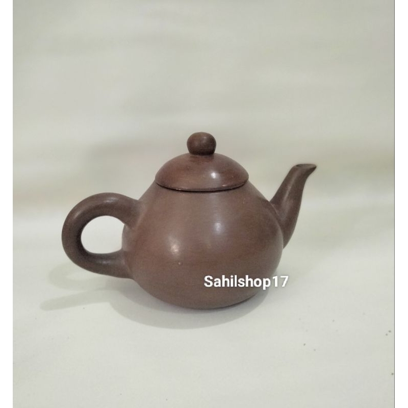 Jual Poci Tanah Liat Khas Tegal Poci Hitam Single Teko Tanah Liat ...
