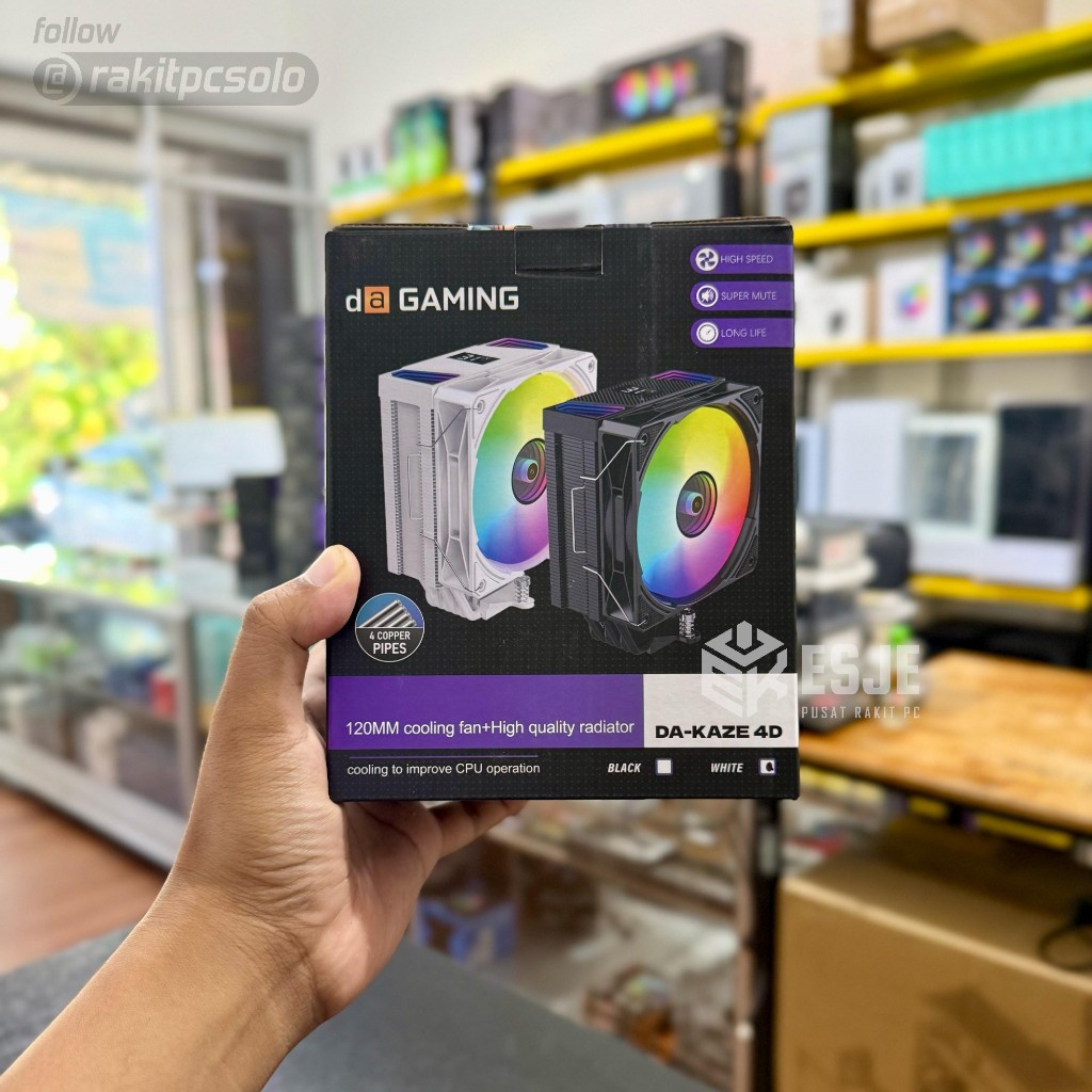 Jual CPU Cooler - Digital Alliance KAZE 4DC Digital ARGB 120mm - DA Kaze 4D - Hitam | Shopee ...