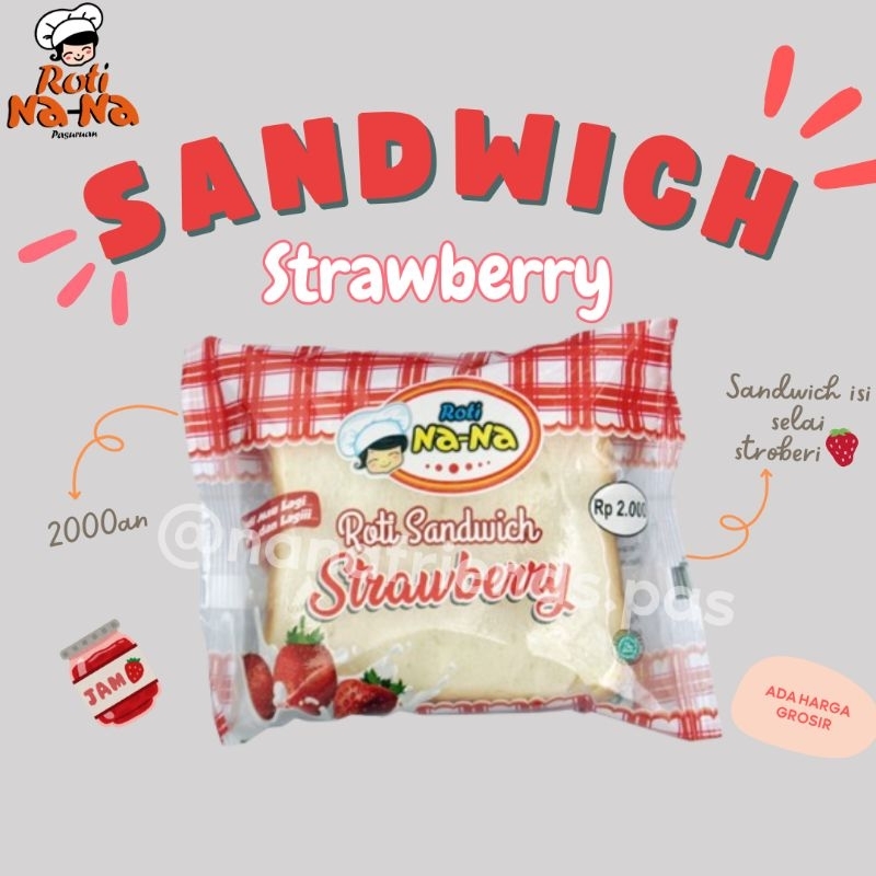 Jual Roti Nana Sandwich Strawberry by Friend's Bakery | Shopee Indonesia