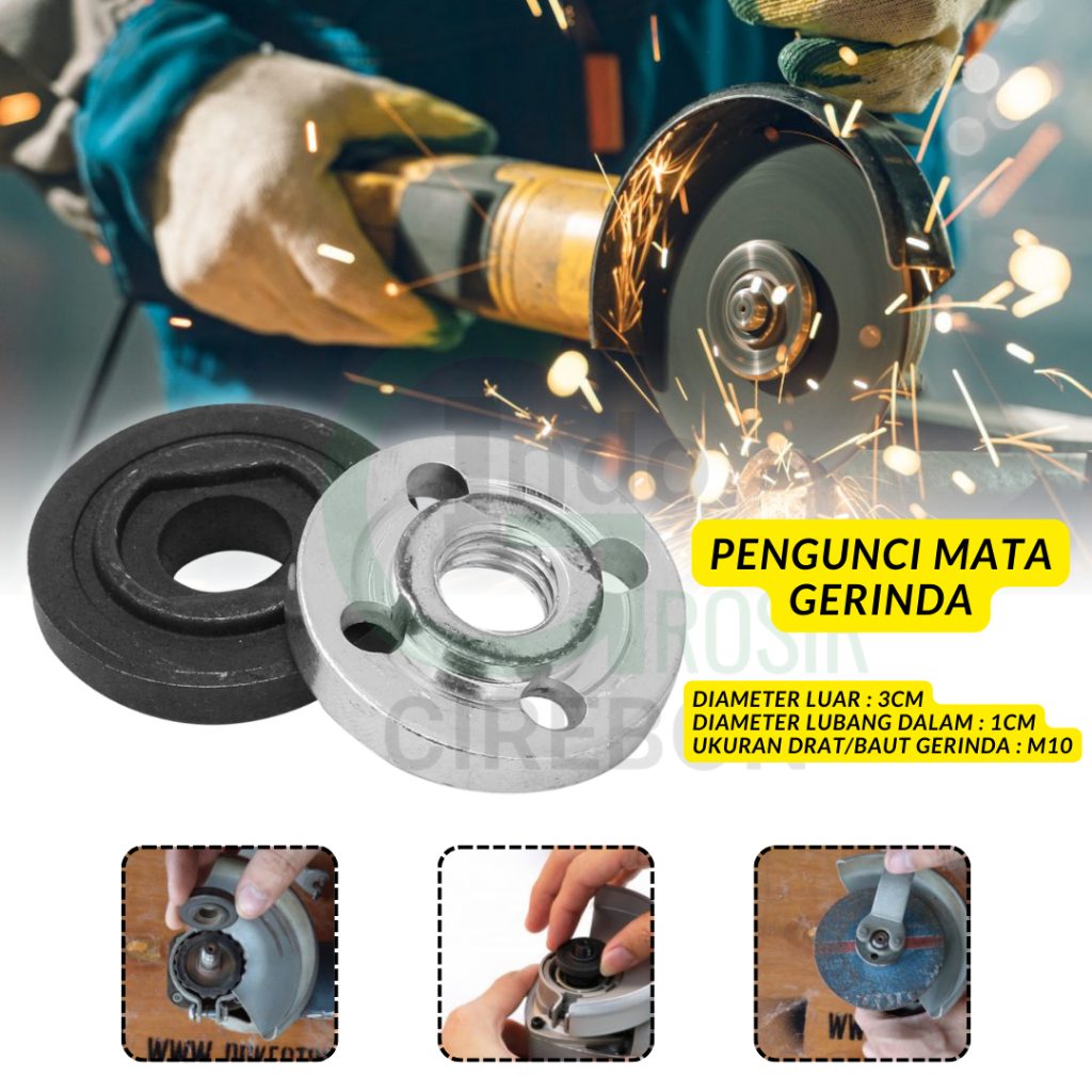 Jual Mur Pengunci Mata Gerinda Tangan Inner Outer Ring Nut Tahanan ...