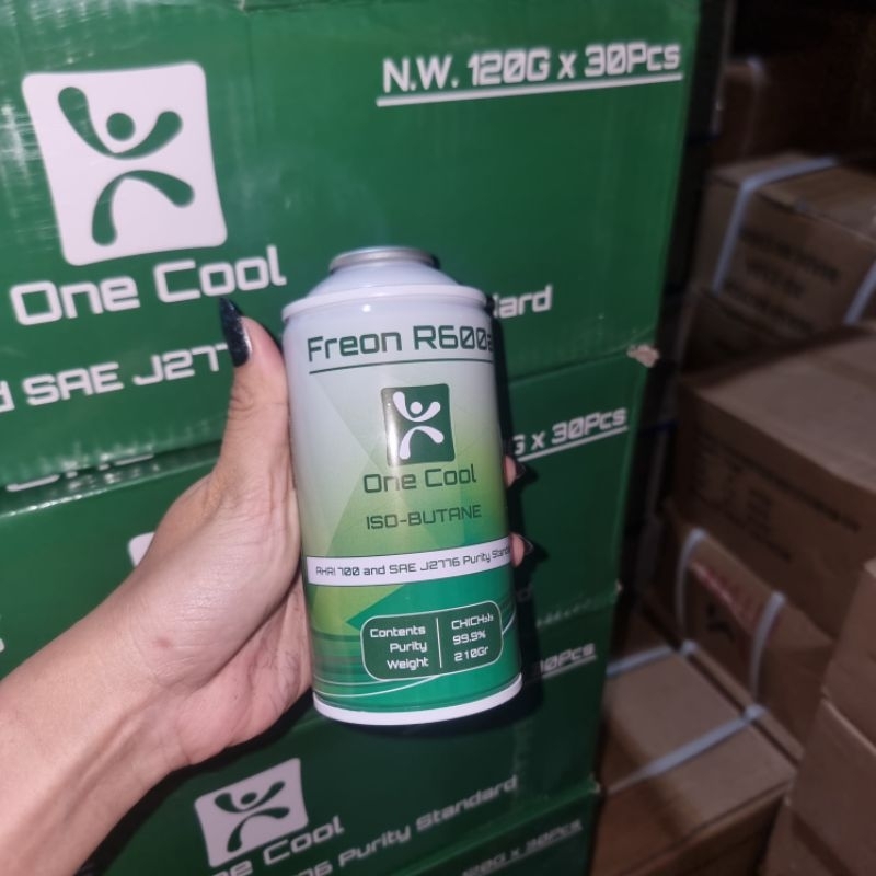 Jual New FREON Kaleng R600a 220g Onecool drat kecil| FREON R600 Kaleng ...