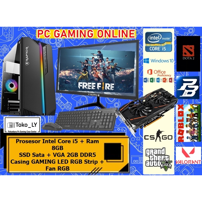 Jual Komputer Gaming Roblox Fullset, Core i5 + VGA DDR5, SSD Sata, RAM ...