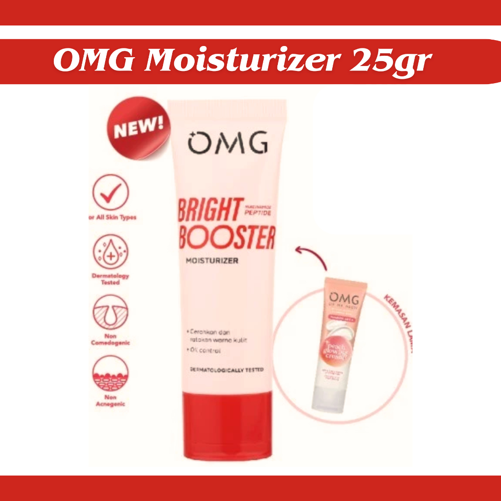 Jual OMG Oh My Glow Peach Bright Booster Moisturizer 25g/Pelembab Wajah ...