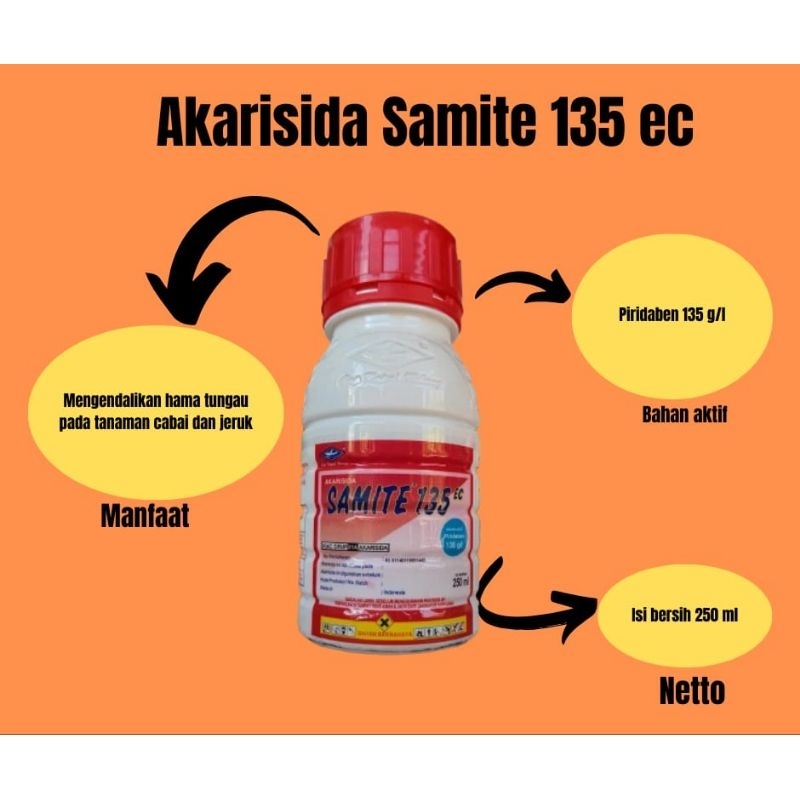 Jual INSEKTISIDA AKARISIDA SAMITE 135 EC 250 ML | Shopee Indonesia