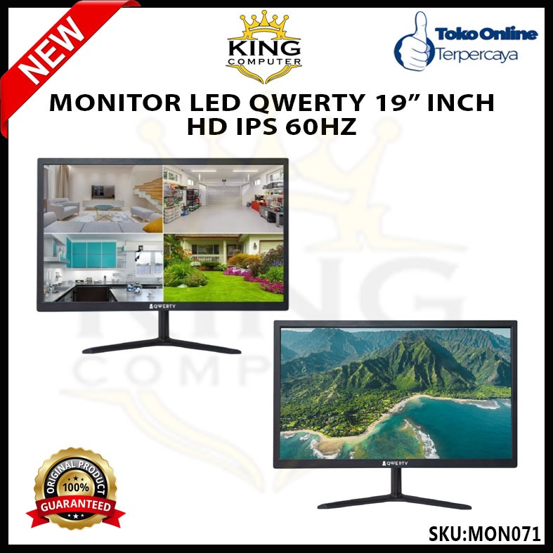 Jual MONITOR LED QWERTY QM-190VH 19” INCH IPS 60HZ | Shopee Indonesia
