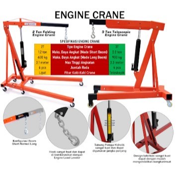 Jual Engine Crane Model Lipat Kapasitas 3 Ton NAGASAKI / Engine Crane ...