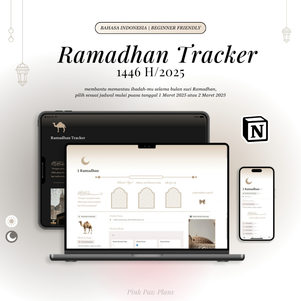 Jual Ramadhan Tracker 2025 / 1446 H - Notion Template - Planner/Tracker ...