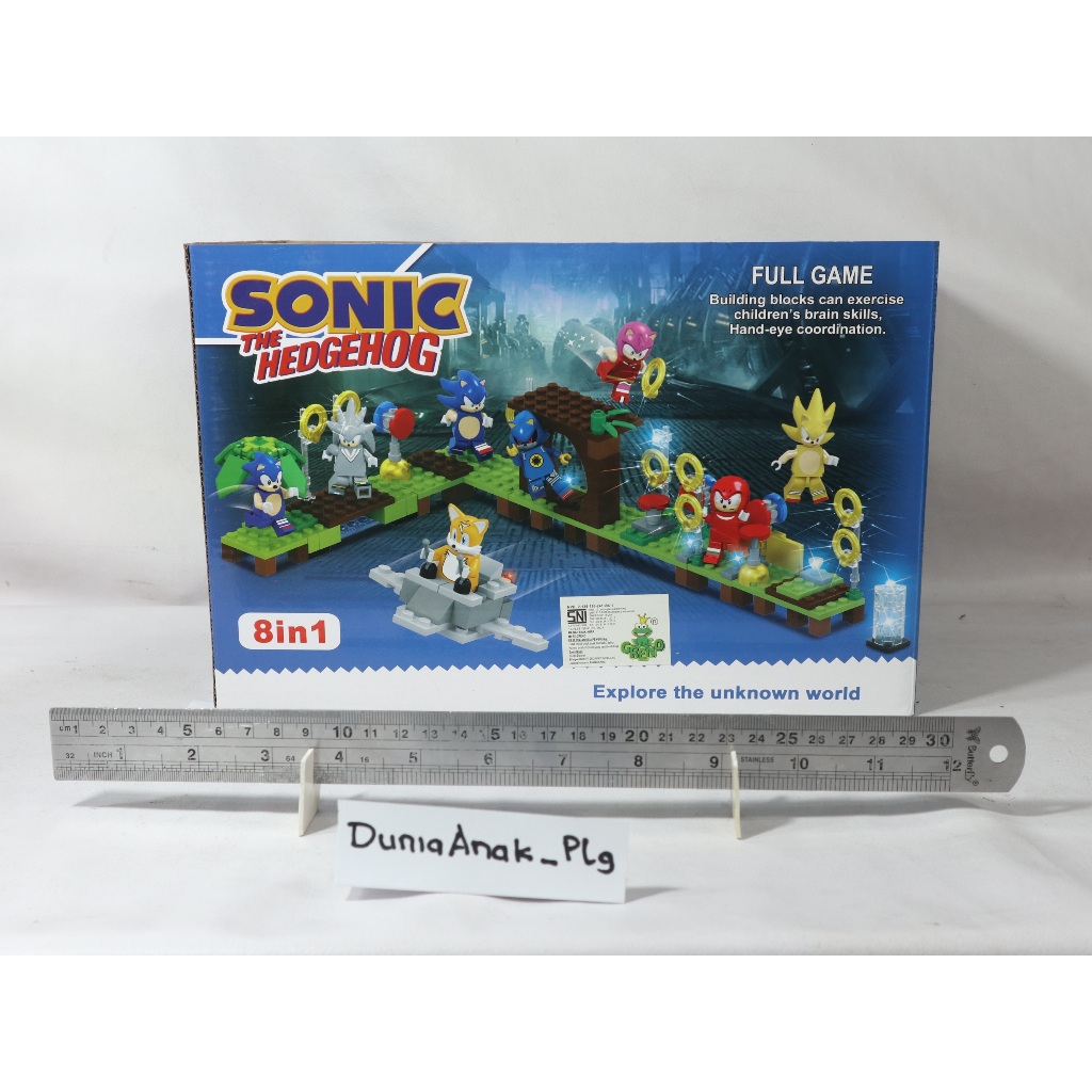Jual Mainan Anak Sonic The Hedgegog Karakter Block Brick diy Bongkar ...