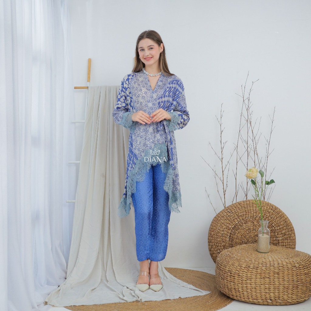 Jual ONE SET KIMONO LACE BATIK by Diana Batik Trusmi/ SET BATIK VISCOSE ...