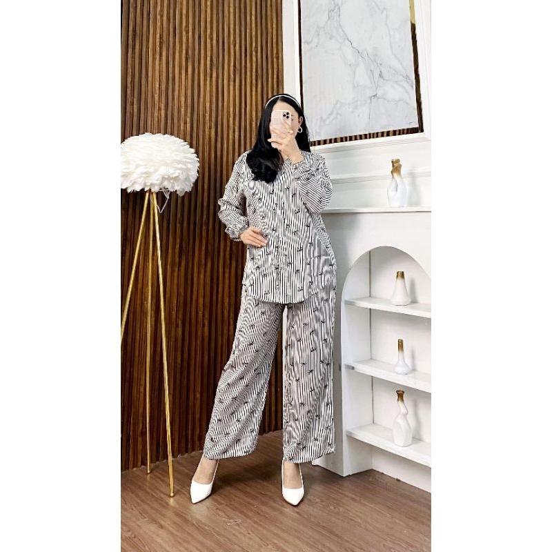 Jual pajamas rachel panjang by nola | Shopee Indonesia
