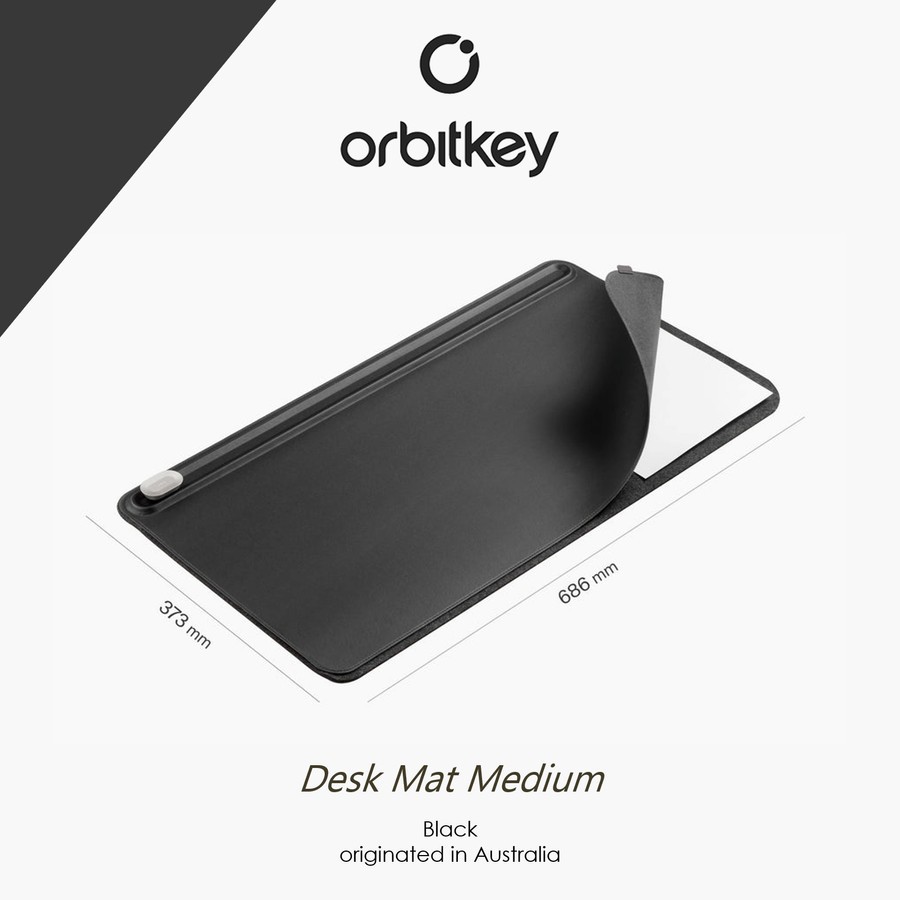 Jual Orbitkey Desk Mat Size Medium Original Black / Stone Mouse Pad 683 ...