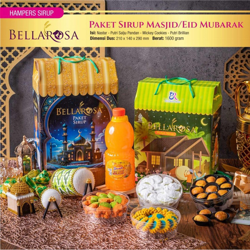 Jual paket bellarosa sirup mesjid / eid mubarak lebaran idul fitri 2025 ...
