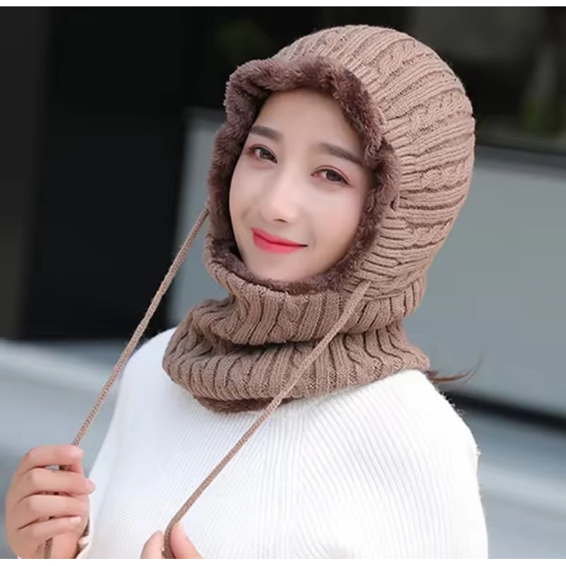 Jual Topi Kupluk Rajut Wanita Pria Musim Dingin Navy Blue | Shopee ...