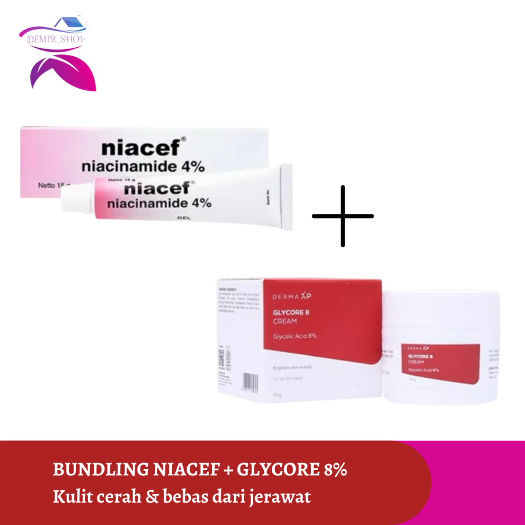 Jual Bundling Glycore 8% + Niacef / Kulit Cerah Bebas Jerawat | Shopee ...