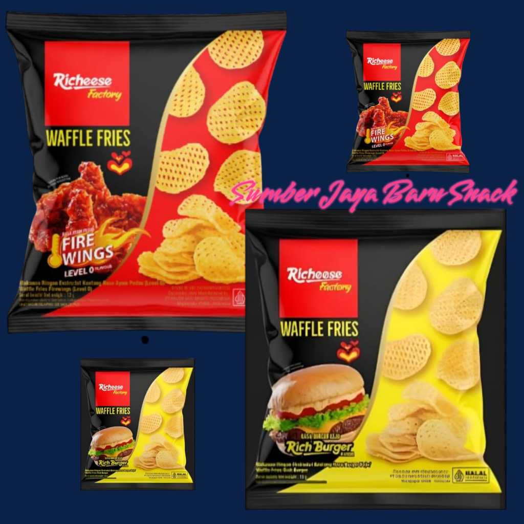 Jual Richeese Factory Waffle Fries | Isi 10 Bungkus | Shopee Indonesia