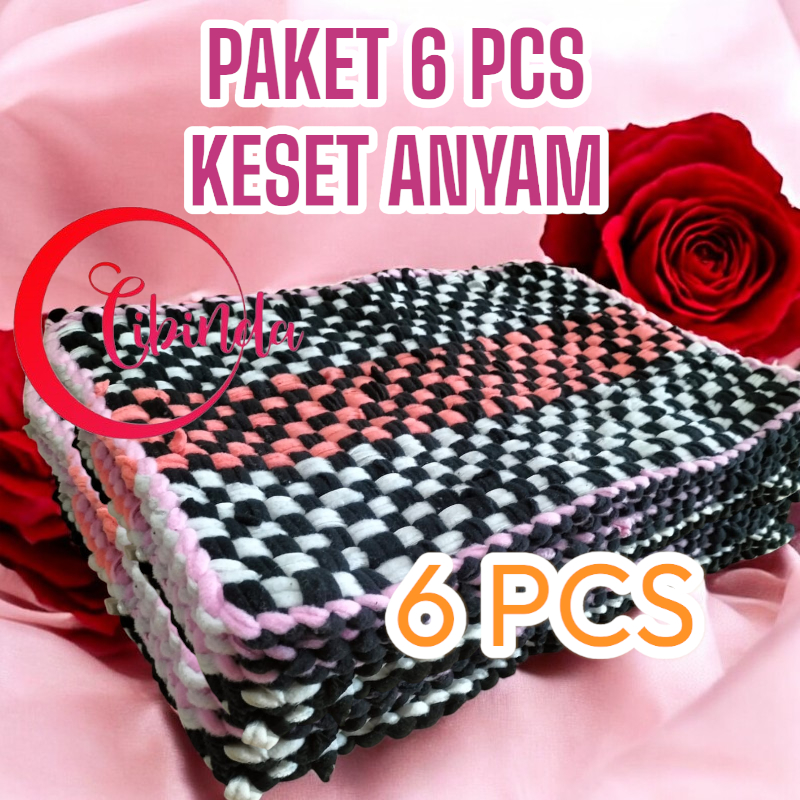 Jual PAKET 6 PCS KESET ANYAM MURAH KESET KAKI KESET ANYAM NYERAP AIR ...