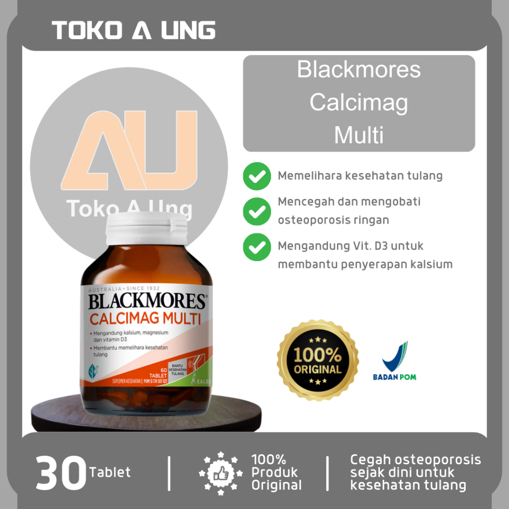 Jual Blackmores Calcimag Multi 30 Tablet Untuk Kesehatan Tulang dan ...