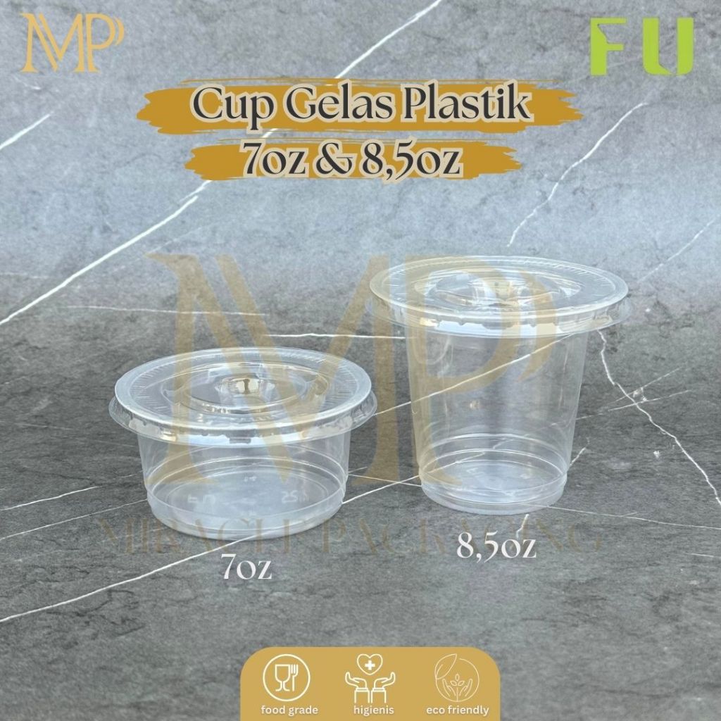 Jual Gelas Plastik 7oz 8,5oz FU / Plastik Cup Pudding / Cup Puding ...